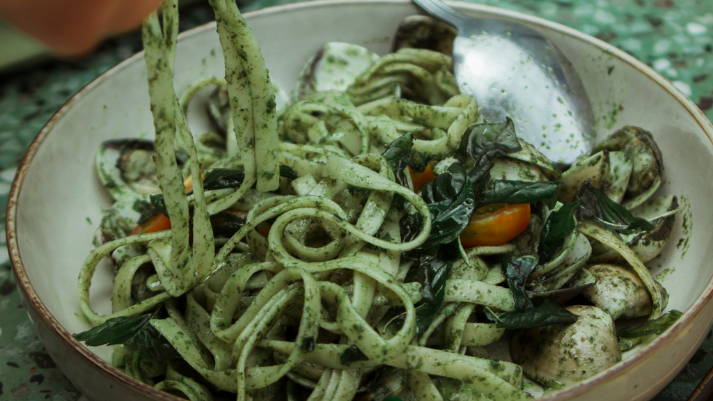Pumpkin & Flax Seed Pesto Pasta (Phase 1) – Moon Cycle Seed Company